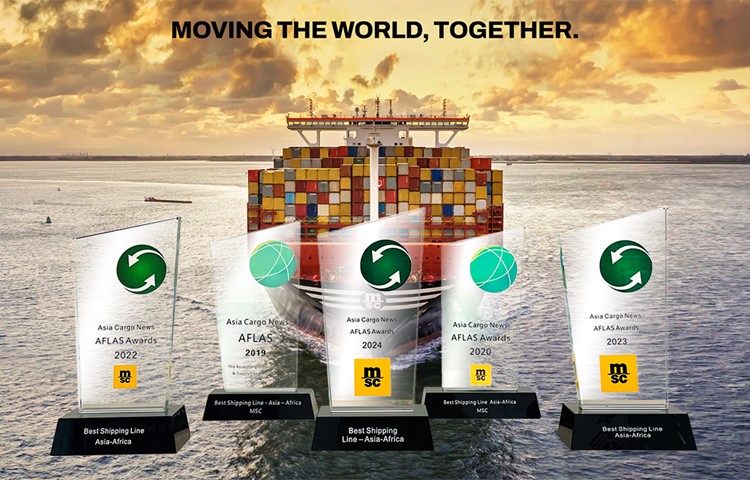 MSC Wins Best Shipping Line for Asia-Africa at AFLAS Awards for Fifth ...
